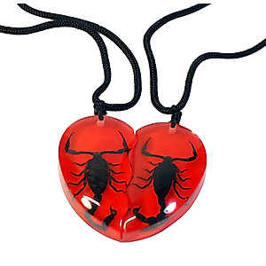 REALBUG SP2212 Heart Necklace, Red/Black