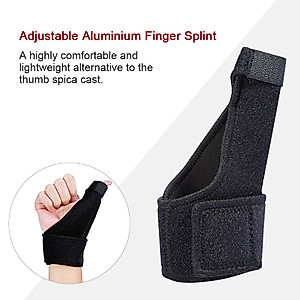 Thumb Spica Splint- Thumb Brace for Arthritis or Soft Tissue Injuries, Lightweight and Breathable, Stabilizing and not Restrictive, Fits Both Hands Stabilizing Thumb Brace
