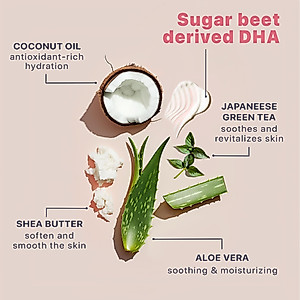 Beauty by Earth Self Tanner - USA Made with Natural & Organic Ingredients, Moisturizing Self Tanning Lotion with Aloe Vera & Coconut for a Natural Glow, Streak-Free Fake Tan, Medium to Dark