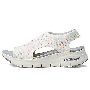Skechers Women's Arch FIT-Catchy Wave, White Multi, 7