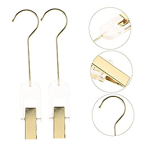HANABASS 2pcs Coatpin Multipurpose Hanger Skirt Hangers Scarf Hangers for Closet Hat Hangers Clips Laundry Hooks with Clips Underwear Drying Rack Multi-Function Clothes Hangers Closet Hook