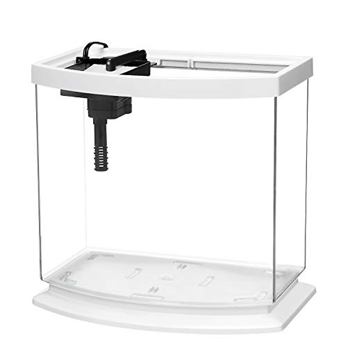 Aqueon LED MiniBow Aquarium Kit with SmartClean Technology, White, 2.5 Gallon