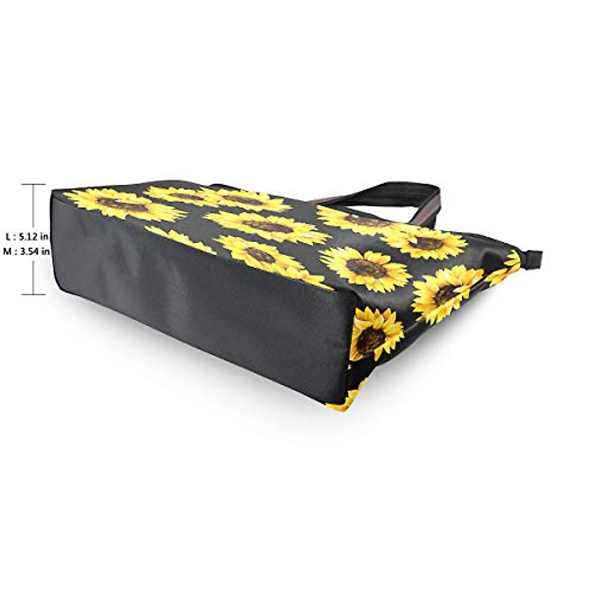 Zip Tote Bag Watercolor Sunflower Women's Handbags Shoulder Bags Satchel Purse