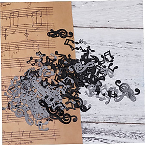 Ciieeo 1 Pack Music Theme Party Decoration White Stickers Music Notes Table Scatter Music Confetti Table Confetti Bridal Shower Glitter Confetti Sprinkles Birthday Christmas Ceiling Baby