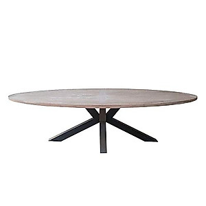 Padma's Plantation Chiara Dining-Tables, Natural with Iron