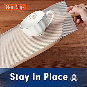 Shelf Liner for Kitchen Cabinets, Cabinet Liners Non Adhesive for Wire Shelving, Drawer Liner Non Slip, Refrigerator Liners,12 in x 20 FT, Wire Shelf Liners Cupboard Pantry