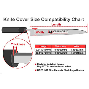 Yoshihiro Natural Magnolia Wood Saya Cover Blade Protector for Sujihiki Slicer (240mm)