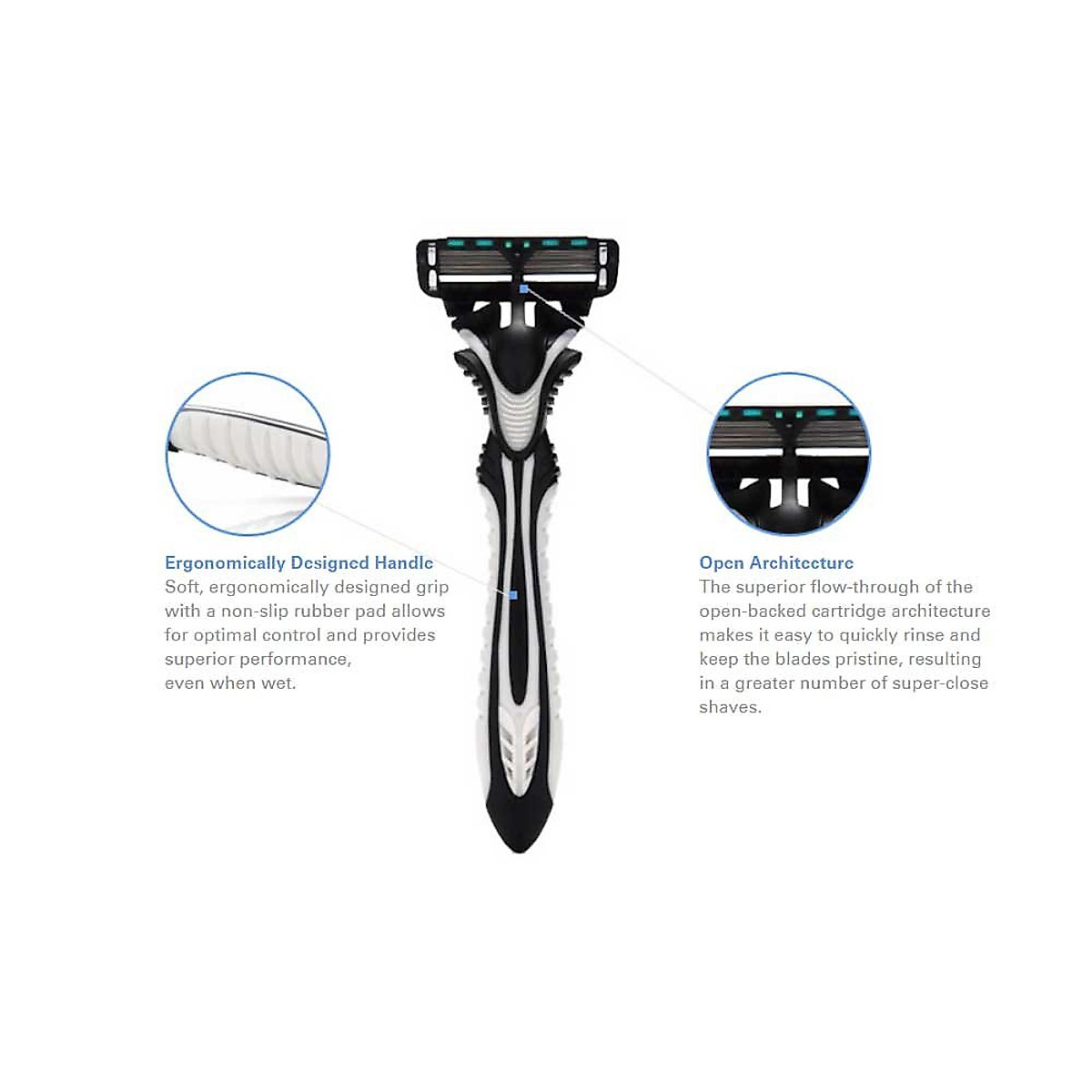 Dorco Pace 6 Six-Blade Disposable Men's Razor 2pack (6-Count)