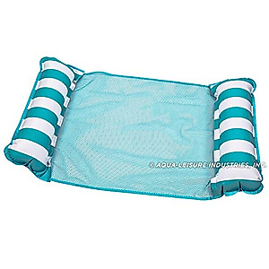 Aqua Original 4-in-1 Monterey Hammock Pool Float & Water Hammock – Multi-Purpose, Inflatable Pool Floats for Adults – Patented Thick, Non-Stick PVC Material – Light Blue