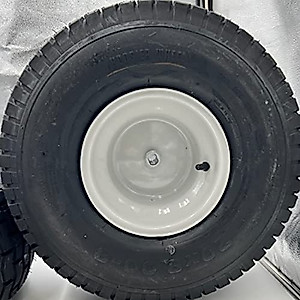 Set of 2-20x8.00-8 Dark Gray Lawn Mower Turf Tire and Wheel - 3/4 Inch Axle, 2.90 Inch Hub, Compatible with Part 490-327-0002