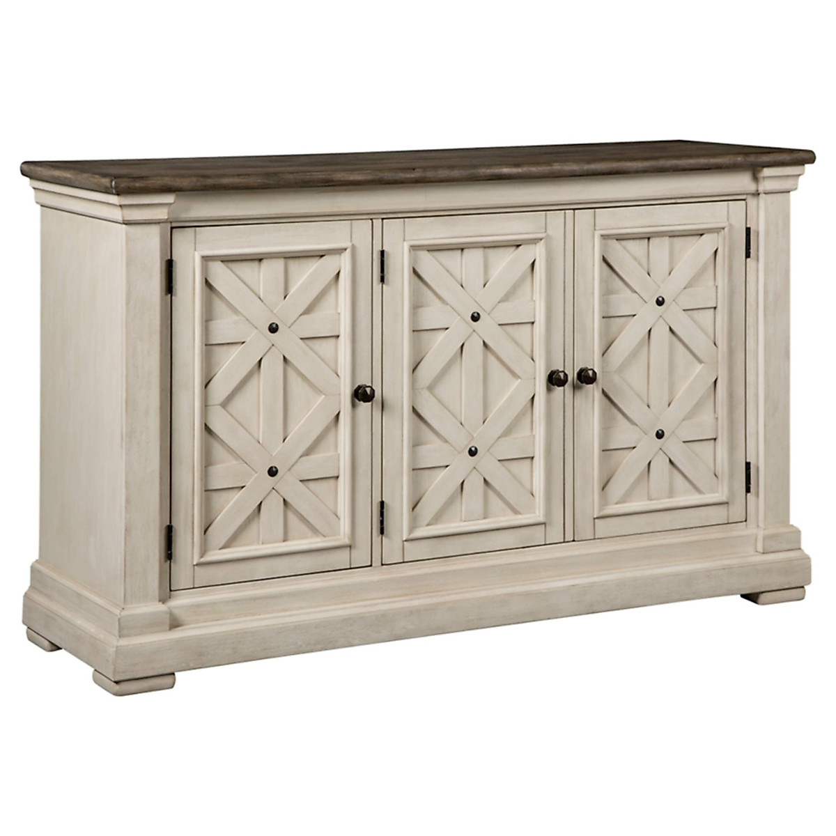 Signature Design by Ashley Bolanburg French Country Dining Room Server, Two-tone White & Brown