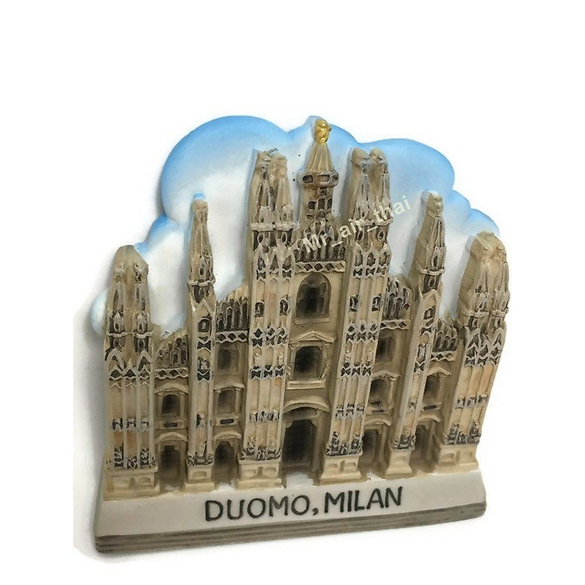 WitnyStore Tiny Milan Cathedral Basilica or Duomo di Milano Italy Italia Southern Europe Tourist Attractions Resin Refrigerator Magnet Traveler Souvenir Gift Memento 3D Fridge Magnets