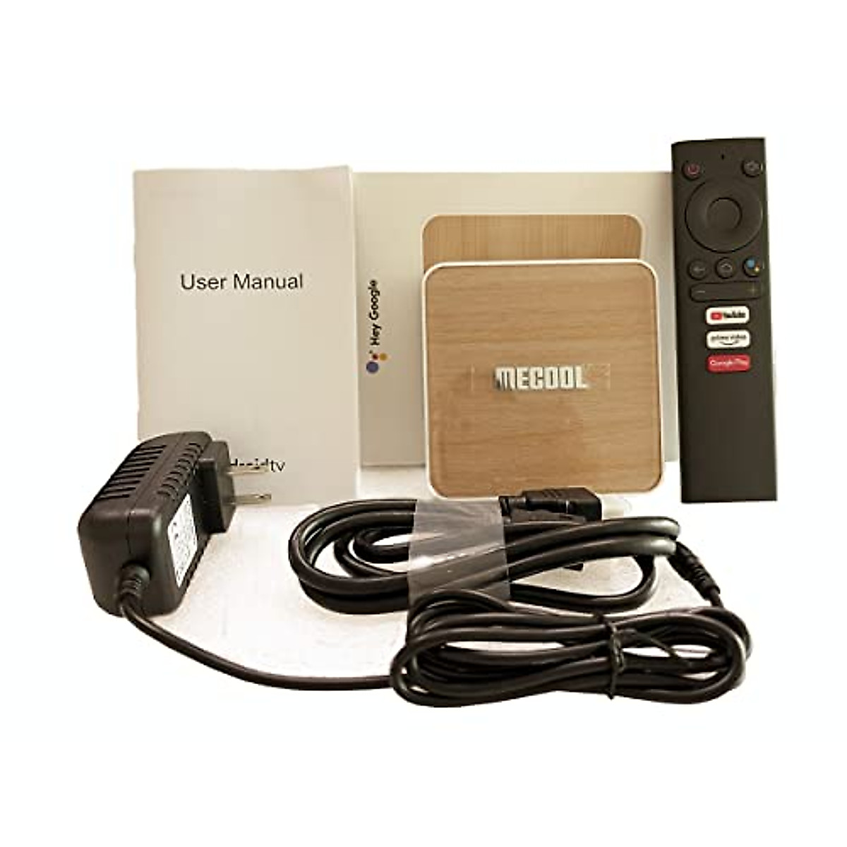 Mecool Android 10.0 KM6 Deluxe Amlogic S905X4 AndroidTV Dual WiFi 6 1000M LAN 4GB RAM 32GB ROM Support 4K HDR H.265 BT5.0 AV1 USB 3.0 with i8 Wireless Keyboard