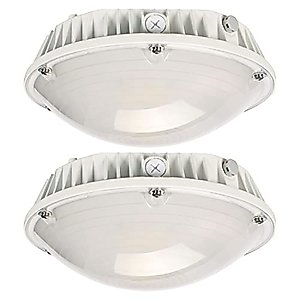 40W LED Canopy Ceiling Light with Motion Sensor, 5600LM 5000K Outdoor Garage Ceiling Light, 120-180w HPS/MH Equiv. 100-277VAC IP65 for Gas Station Ceiling Lighting ETL&DLC, 5 Years Warranty-2Pack