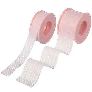 Maitys 2 Rolls Eyelash Tapes 7.8 Yards Total Adhesive Silicone Gel Lash Tapes for Eyelash Extension Breathable Cross Texture Direction Soft Lash Extension Tape Under Eye Eyelash Extension Supplies