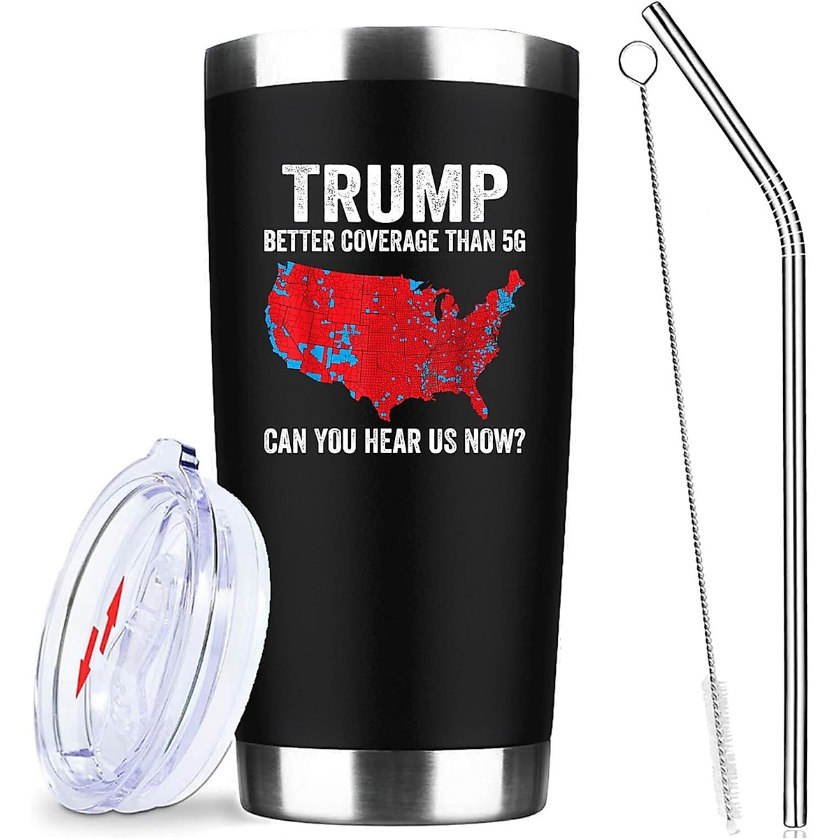 ATHAND Trump Better Coverage Than 5G Tumbler Merchandise,Trump Travel Coffee Cup and Mug,20 Oz Stainless Steel Vacuum Tumbler Travel Coffee Mugs