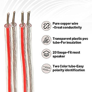 RED WOLF Car Speaker Wiring Harness Connector Adapter Fit Ford F150 Edge Escape, Lincoln Navigator Town Car, Mazda 3/5/6 1998-2011 Mount Aftermarket Front Rear Door Speaker Wire Cable Plug 4 PCS