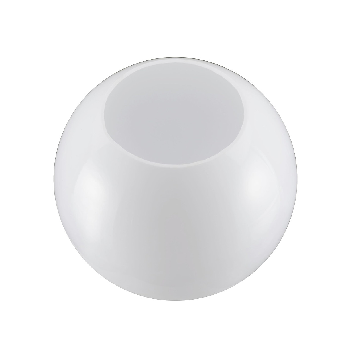 Aspen Creative 28002-31, 7-3/4" White Acrylic Replacement Lamp Post Globe with 3-3/4" Neckless Opening