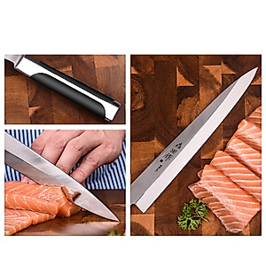 CHUYIREN Sashimi Knife- 9.5 inch(240mm), Sushi Knife Superior Carbon Steel, Japanese Chef Knife with Ergonomic Handle, Professional Yanagiba Knife for Fish Filleting & Slicing…