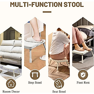 XinSunho Small Step Stool, Sturdy Folding One Step Stool for Adults with Non-Slip Platform, Metal Step Stool for Bed Kitchen RV 330lbs Capacity