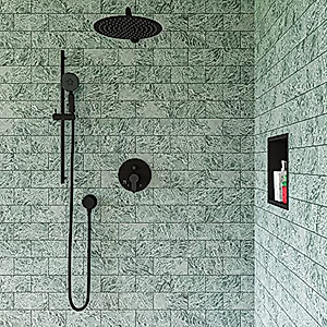 ALFI brand ABSA16R-BM Shower Arm, Black Matte