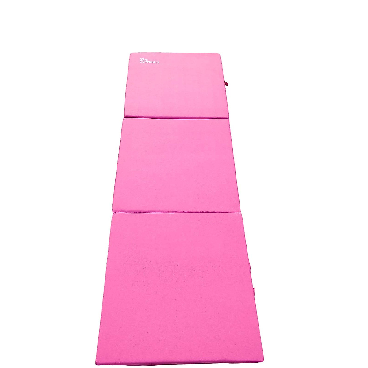 Pro-Gymnastics Gymnastics Mat 2" Thick Tri-Fold Folding Exercise Tumble Mat - with 3 Bar Leg Stretcher Flexibility Stretching Machine for Gymnastics, Yoga, Aerobics, MMA, Home Gym Exercise Workout Mat