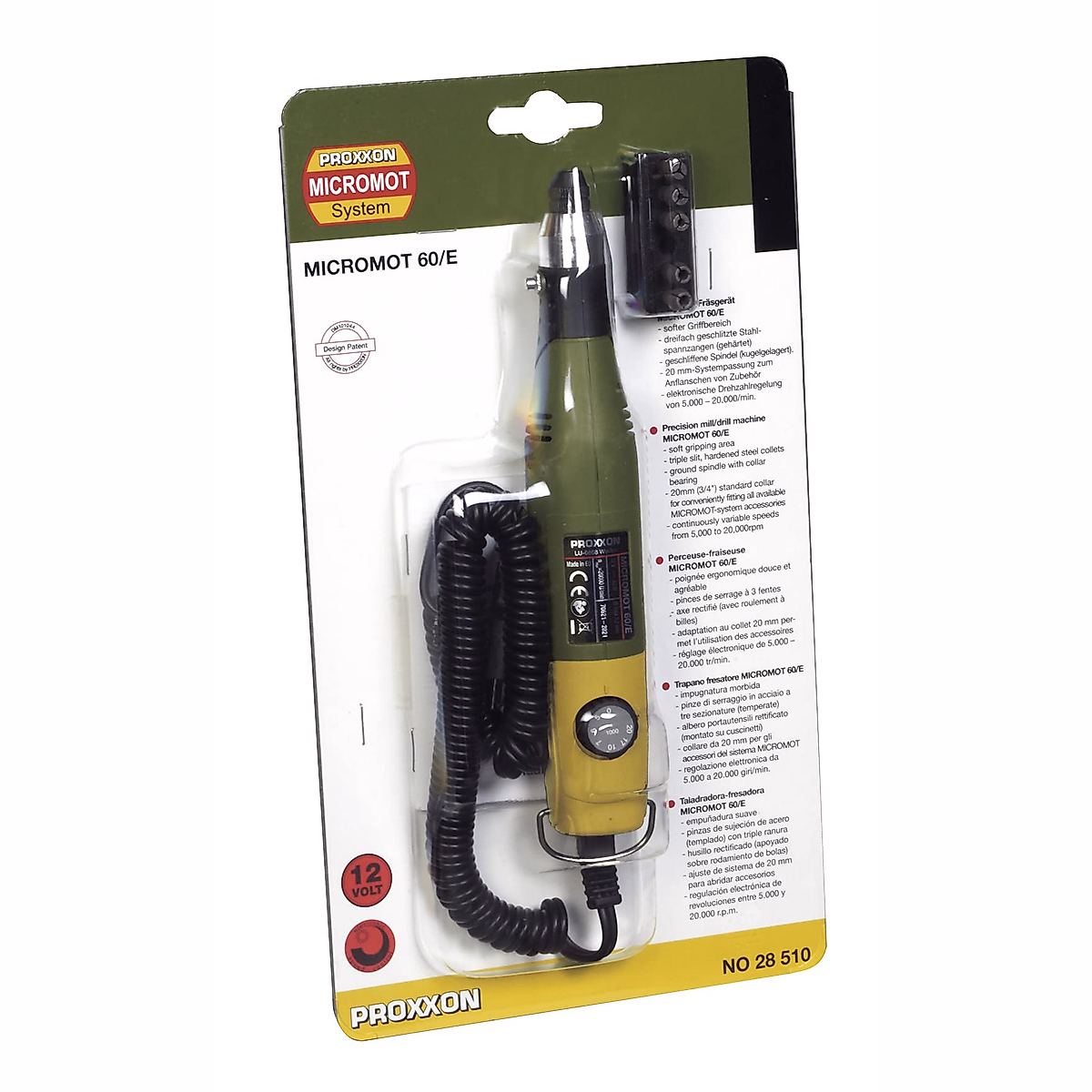 PROXXON Rotary Tool MICROMOT 60/E, 28510, Green