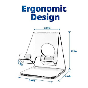 TOPGO Acrylic Cell Phone Stand, Clear Phone Holder for Desk, Office Desktop, Bedside Table, Compatible with iPhone 14/Samsung/Smartphones/iPad Mini