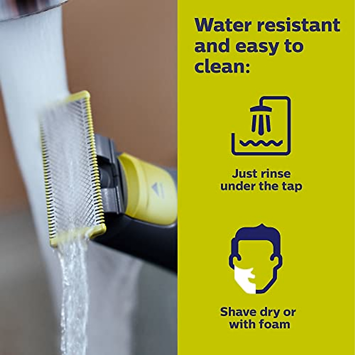 Philips Norelco OneBlade Pro Hybrid Electric Trimmer and Shaver, Black, 2 Piece, QP6530/70