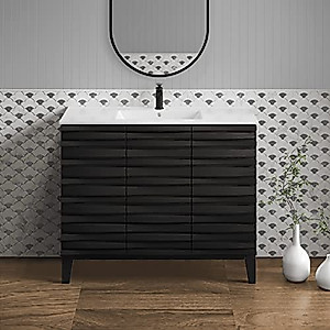 Swiss Madison Well Made Forever Cascade Bathroom Black Bath Vanity