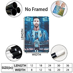 Football Sports Super Star Lionel Mess Poster Picture Canvas Wall Art Print Modern Home Room Decor 12x18inchs(30x45cm)