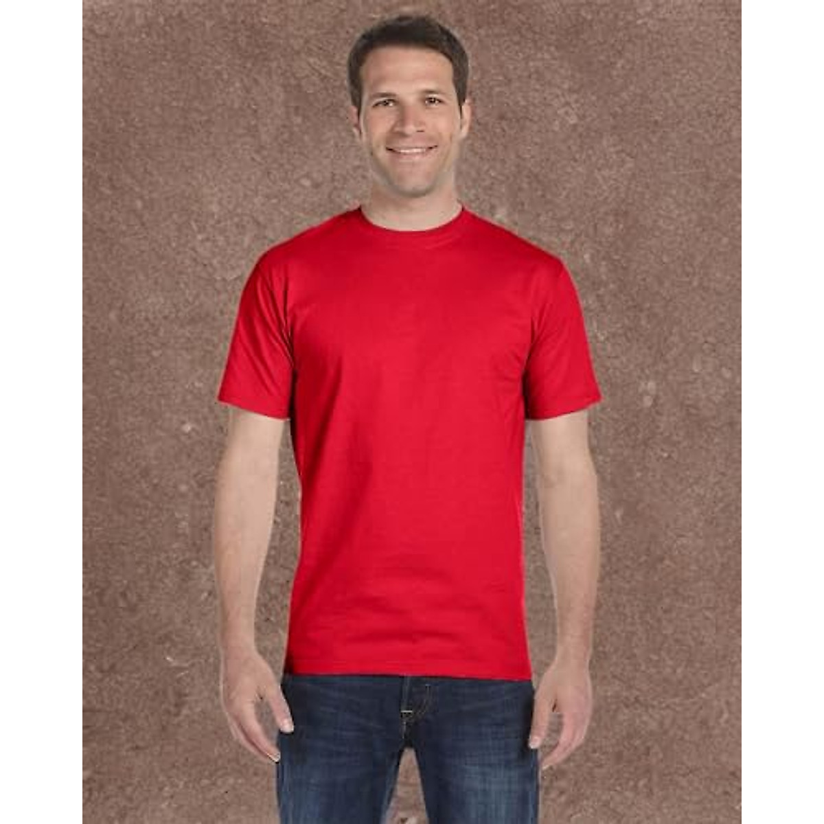 Hanes Mens 5.2 oz. ComfortSoft Cotton T-Shirt (5280) Athletic red l