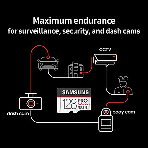 Samsung PRO Endurance 128GB 100MB/s (U1) MicroSDXC Memory Card with Adapter (MB-MJ128GA/AM)