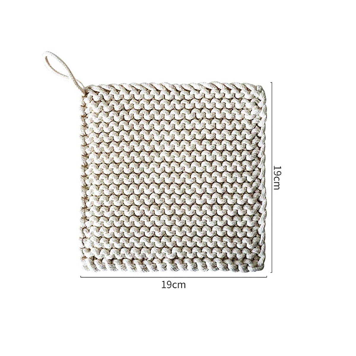 OSALADI Japanese Pot Holders Crochet Woven Hot Dishes Pans Mat Weave Cotton Trivets for Hot Dishes Hot Pot Holders （ 19CM ）