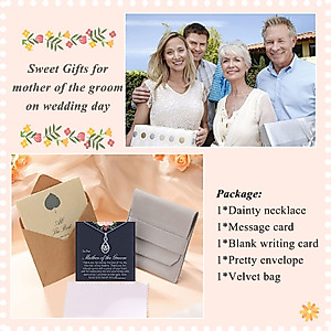 Sincere Mother of The Groom Gifts from Bride, Infinity Heart Mother of The Groom Necklace Mothers Day Gifts for Mom Mother of the Groom Jewelry Birthday Gifts Wedding Gifts