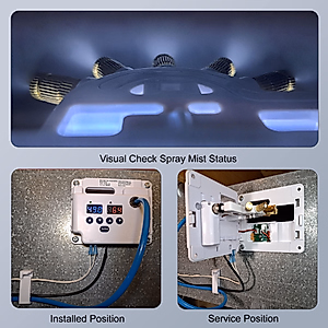 DIGI MISTER Evaporative Duct Mount Whole House Furnace Humidifier with 8 UV-C LEDs, Atomizing Cool Mist Variable Capacities for Homes and Offices from 1000 to 3500 sq. ft.