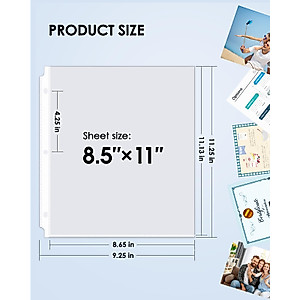 KTRIO Sheet Protectors 8.5 x 11 inch Clear Page Protectors for 3 Ring Binder, Plastic Sleeves for Binders, Top Loading Paper Protector Letter Size, 200 Pack