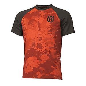 Husqvarna Short Sleeve Unisex T-Shirt, Orange, Medium