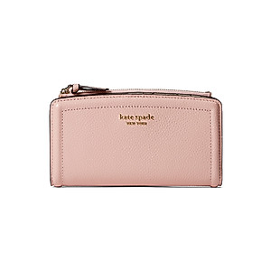 Kate Spade New York Knott Pebbled Leather Zip Slim Wallet Coral Gable One Size