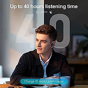 CALCINI True Wireless Earbuds Bluetooth 5.3 with Microphone, TWS Ear-buds IPX8 Waterproof Earphones with Charging Case, Cordless In-Ear Headphones with Mic Headset for Running, Sport, Workout, Android