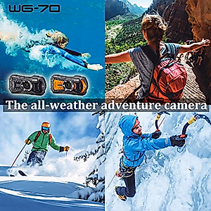 Ricoh WG-70 Black Waterproof Digital Camera 16MP