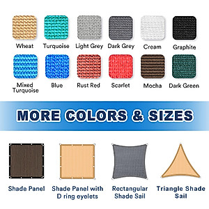 VICLLAX 90% Shade Fabric Sun Shade Cloth Privacy Screen with Reinforced Grommets for Outdoor Patio Garden Pergola Cover Canopy 10x16 FT, Wheat