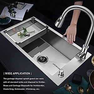 Garbage Disposal Splash Guard Collar Sink Baffle Cover Kitchen Disposal Replacement Waste Food Disposal Accessories Part for Whirlaway, Waste King, Sinkmaster and GE Models (3 1/8 Inch in Diameter)