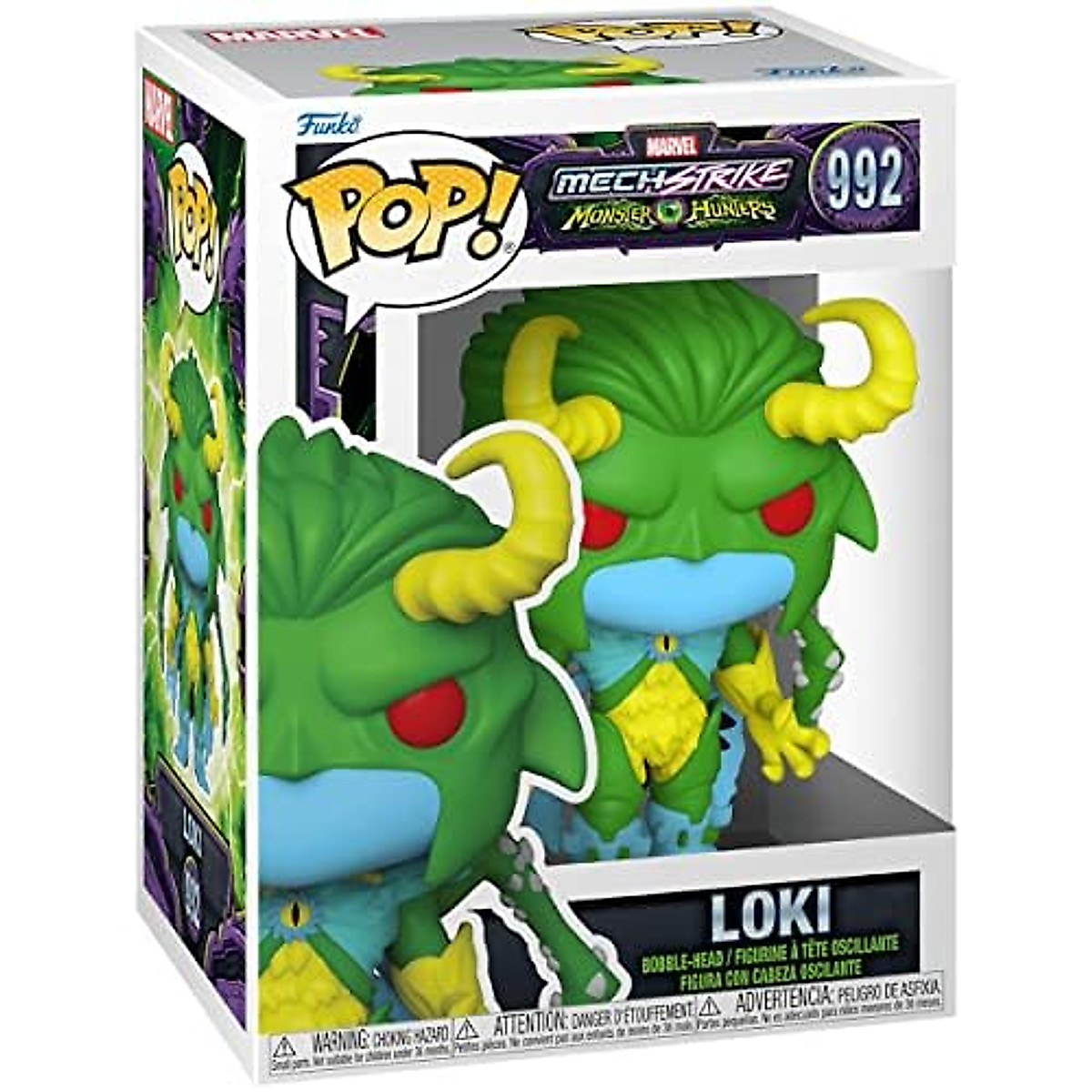 POP Marvel: Monster Hunters - Loki Funko Vinyl Figure (Bundled with Compatible Box Protector Case), Multicolored, 3.75 inches