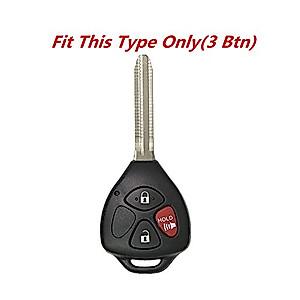 KAWIHEN Key Fob Leather Cover Compatible with for Toyota 4Runner Corolla Matrix RAV4 Venza Yaris Pontiac Vibe Scion iQ tC xB xD GQ4-29T HYQ12BBY MOZB41TG(3 Btn)