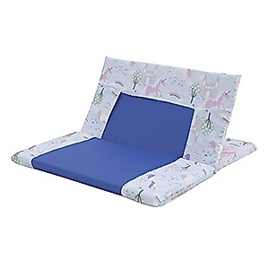 Everything Kids Unicorn, Castle, Rainbow Blue, Pink and Lavender Preschool Nap Pad Sheet