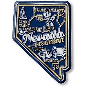Nevada Premium State Magnet by Classic Magnets, 1.9" x 2.7", Collectible Souvenirs Made in The USA