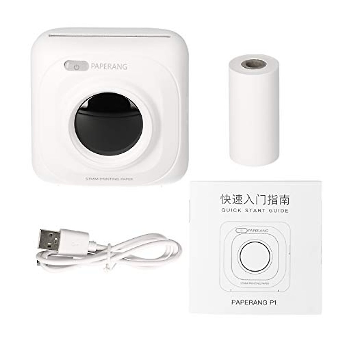 BISOFICE PAPERANG Pocket Printer BT Wireless Thermal Printer Portable Mobile Printer 200dpi for Photo Picture Receipt Memo Note Label Sticker Compatible with Android iOS Windows Mac