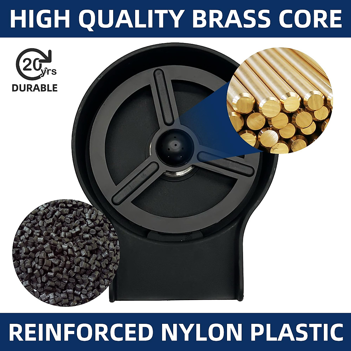 ZHIBAI Cup Washser for Sink Stainless Steel, Upgraded 10 360° High Pressure Jets Glass Rinser, Bottle Rinser for Rinse the Rim, Kitchen Sink Accessories, Black