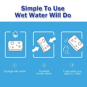 JOYENERGY 100 Pack Magic Sponge Eraser, Melamine Sponges Foam Pads in Bulk, Multi-Functional Household Cleaning Sponges Eraser for Kitchen, Furniture, Bathroom, Household Cleaning